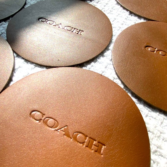 Coach | Accents | Coach Leather Coasters New | Poshmark